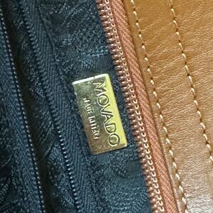 Movado | Bags | Movado Brown Leather Shoulder Bag 6x11x3 | Poshmark
